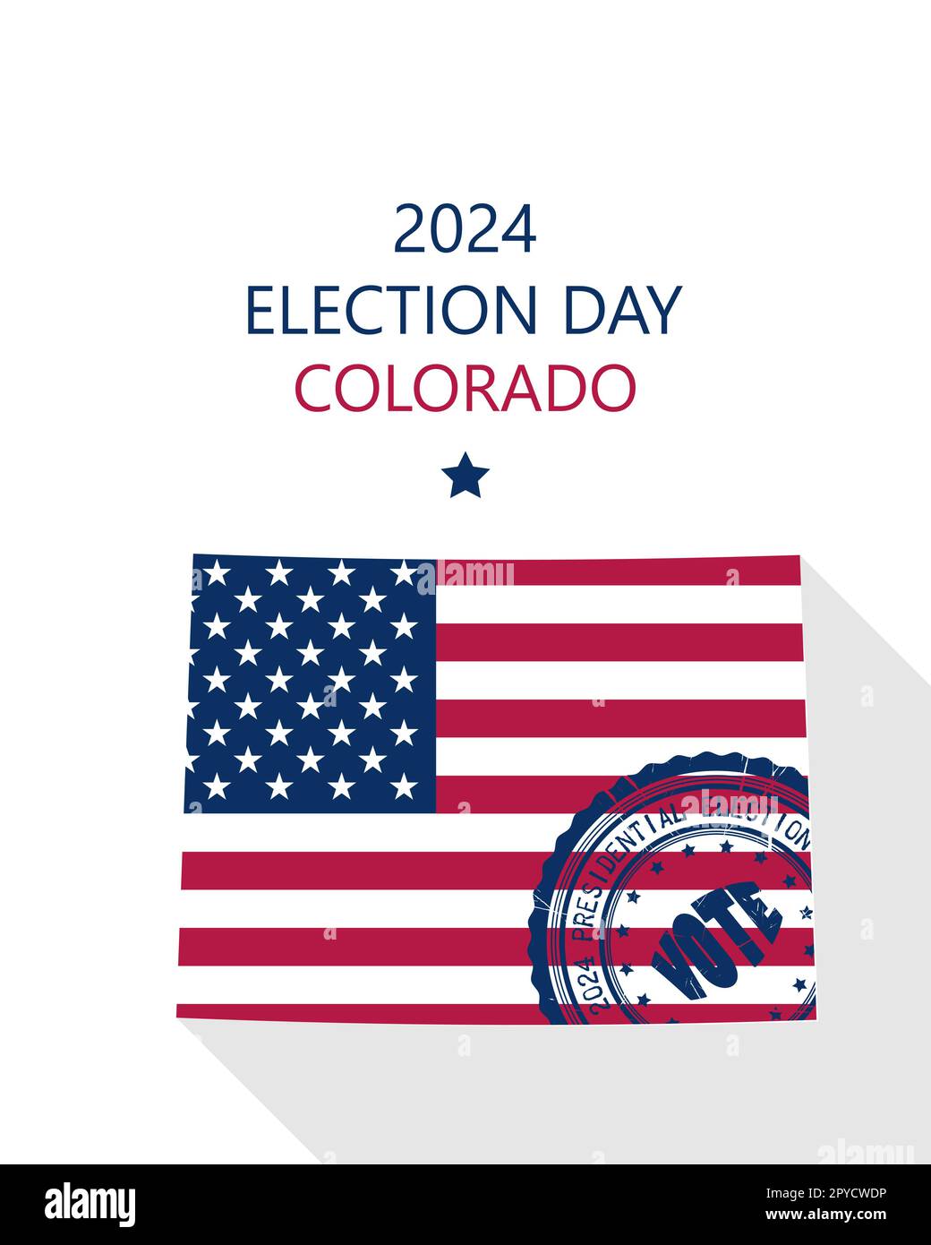 2024 United States of America Presidential Election Colorado vector ...