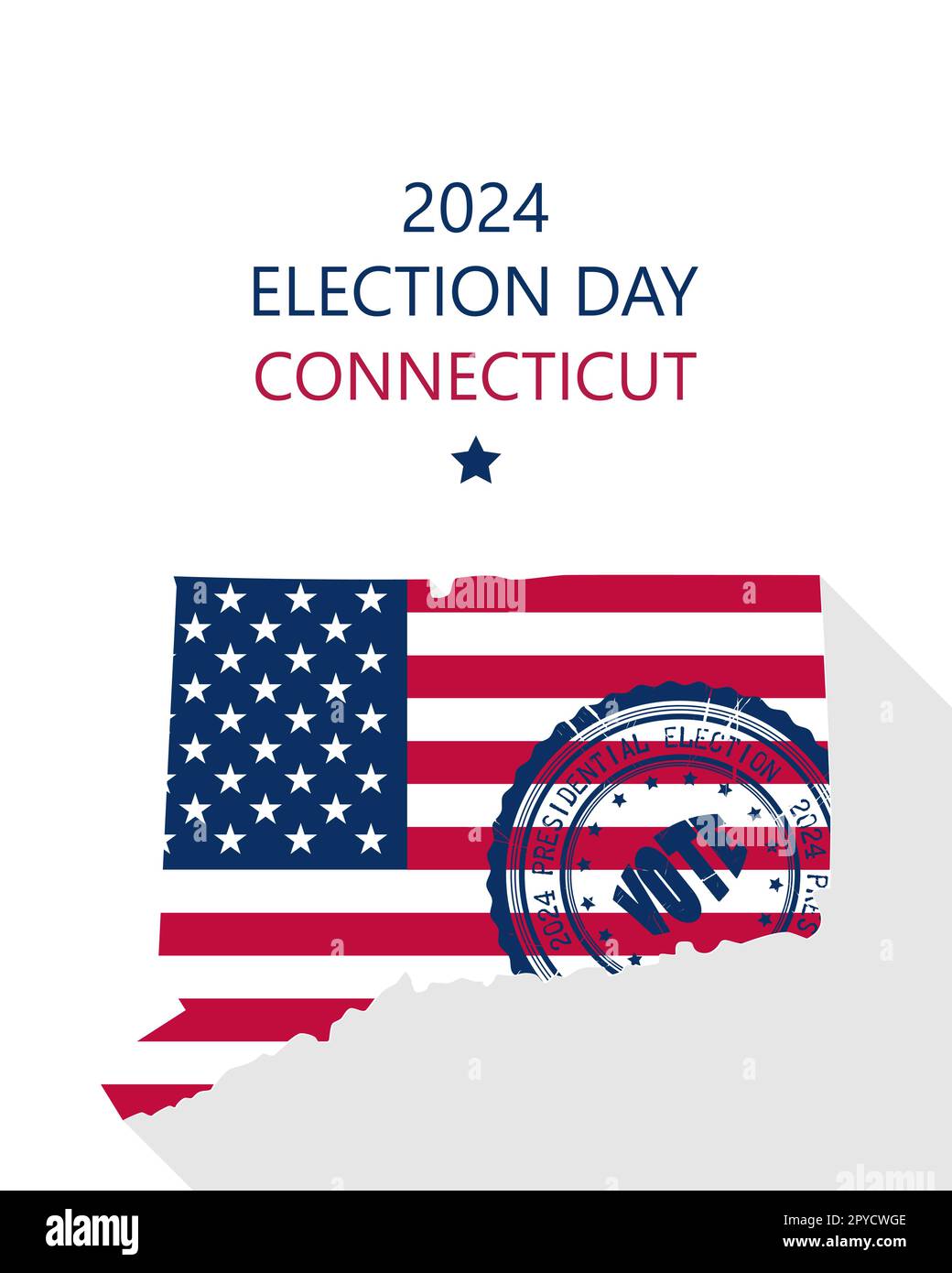 2024 United States of America Presidential Election Connecticut vector ...