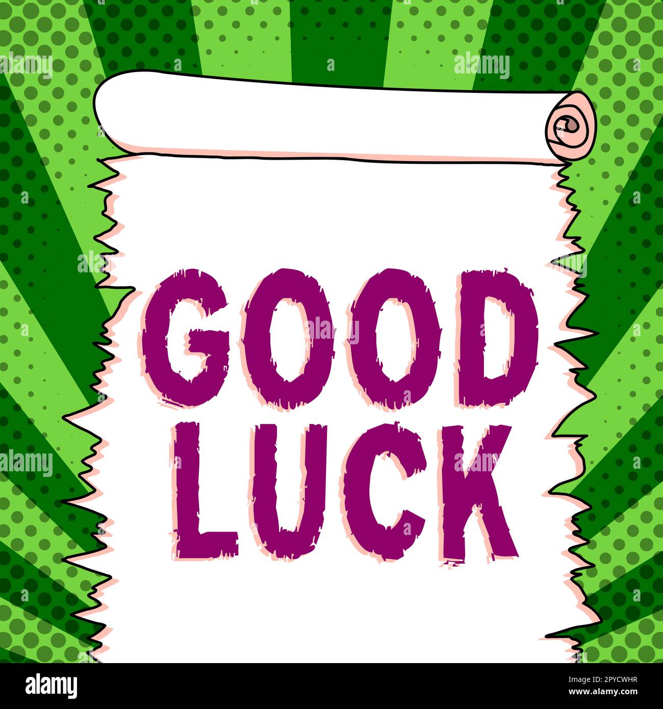 Conceptual display Good Luck. Word for A positive fortune or a happy ...