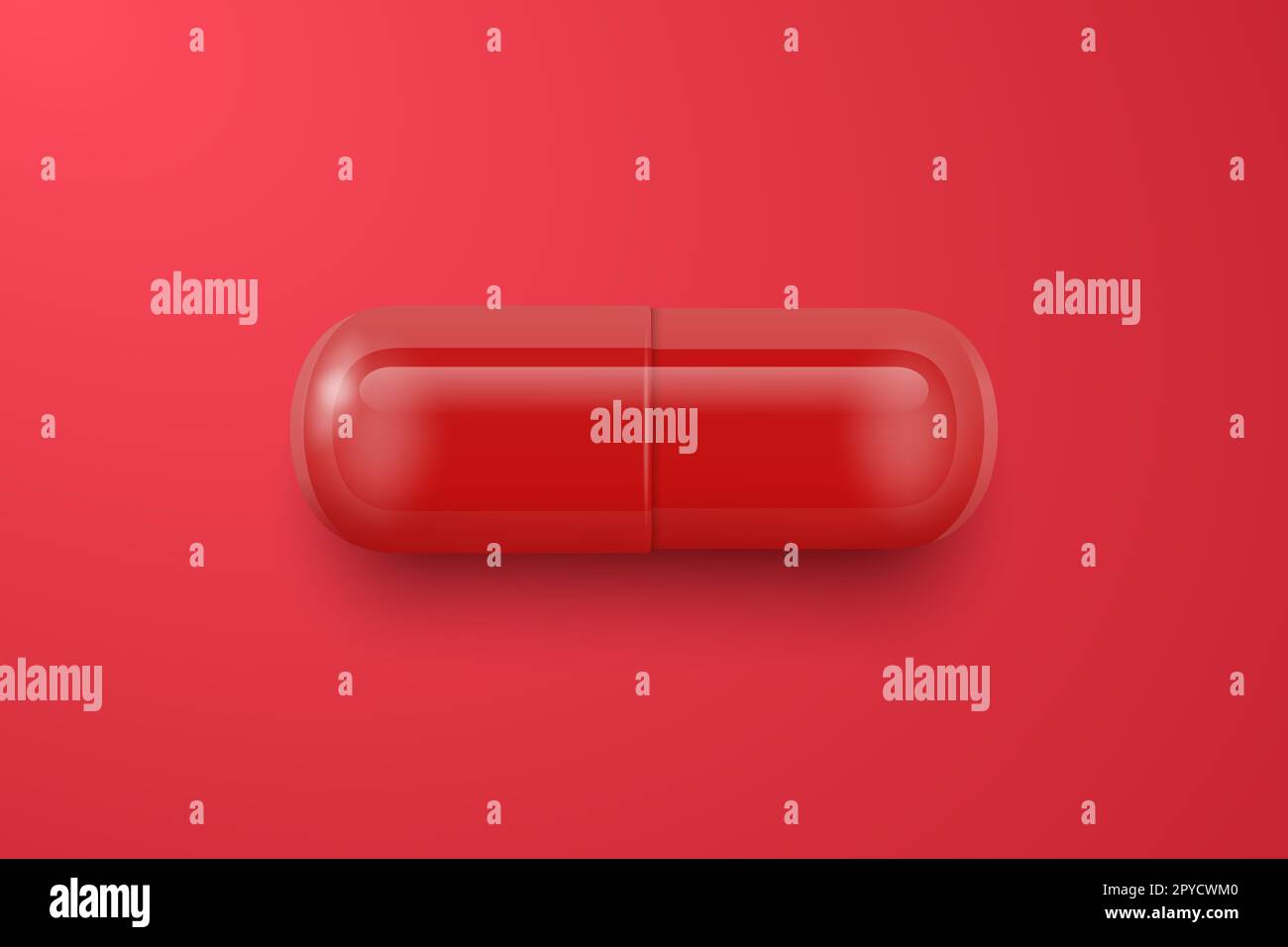 Vector 3d Realistic Red Pharmaceutical Medical Pill, Capsule, Tablet on ...