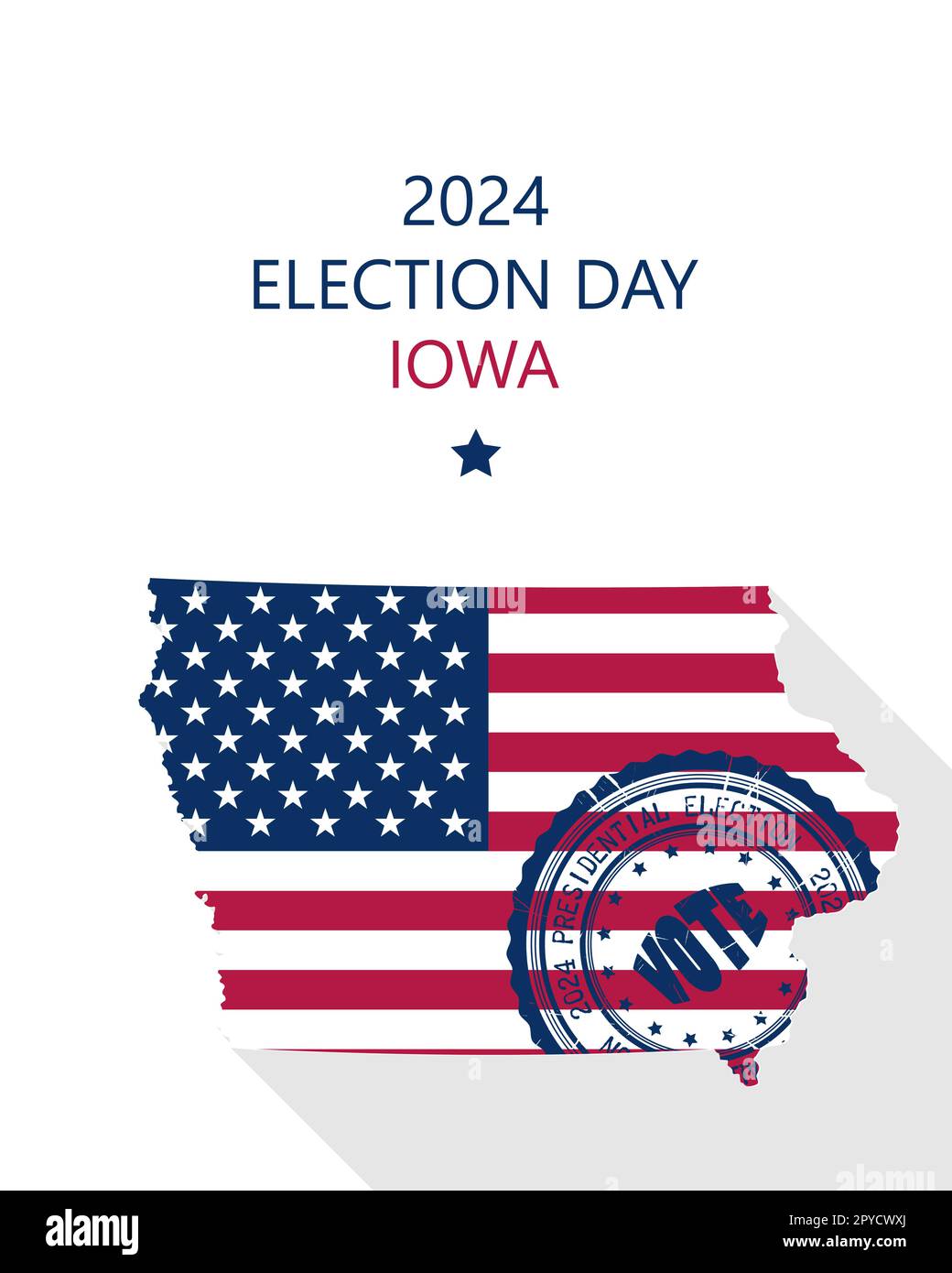 2024 United States of America Presidential Election Iowa vector ...