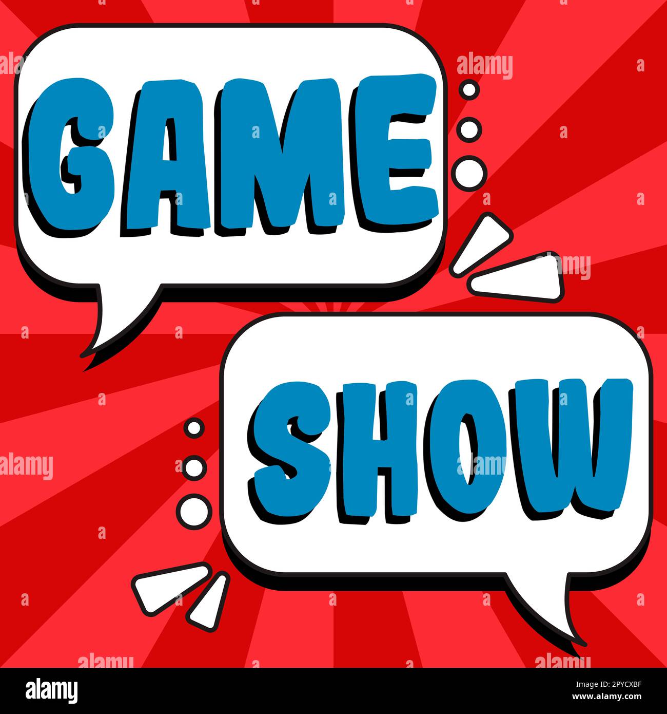 Conceptual caption Game Show. Internet Concept Program in television or ...