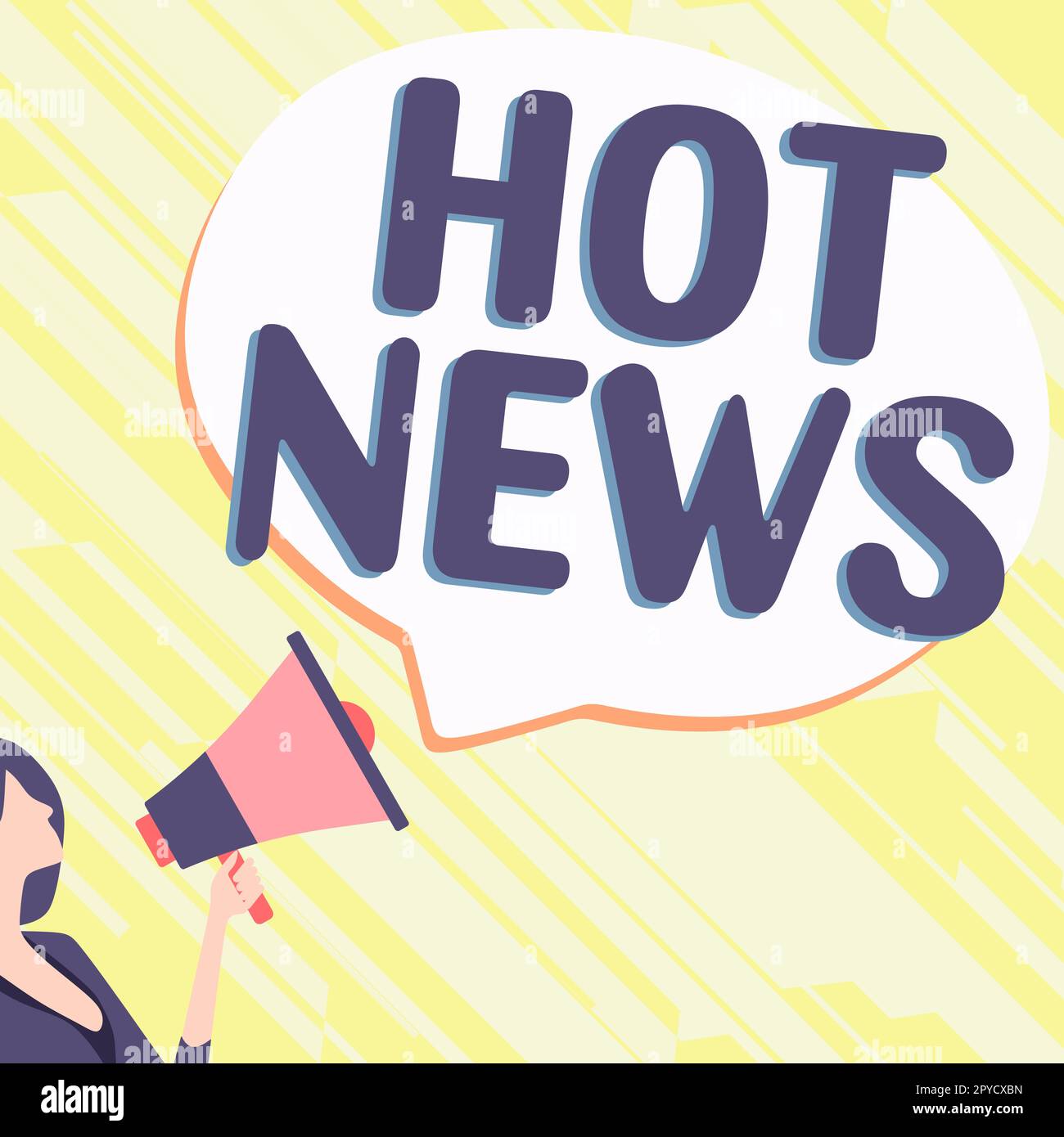 Sign displaying Hot News. Business approach subject that experiences ...