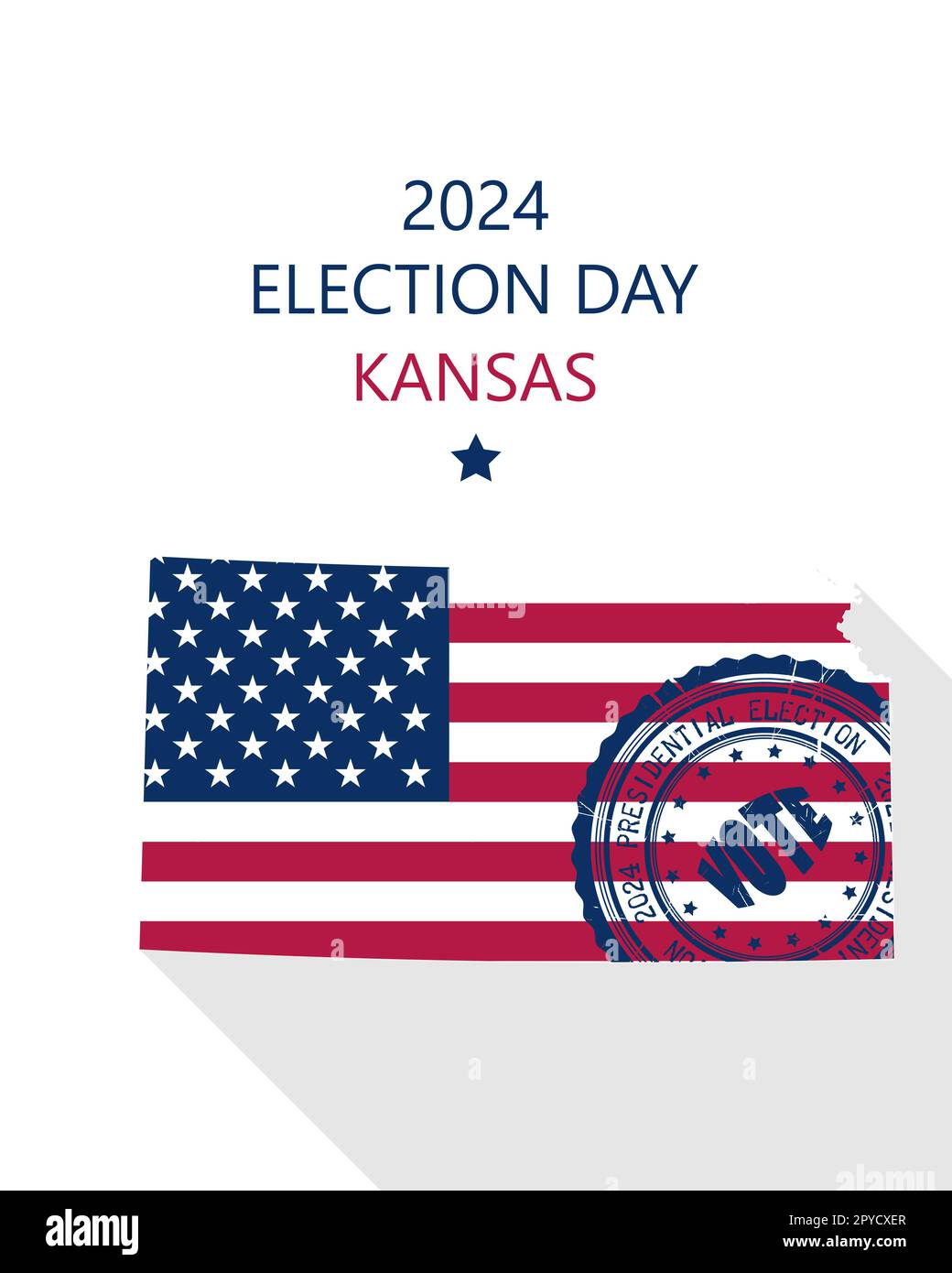 2024 United States of America Presidential Election Kansas vector ...