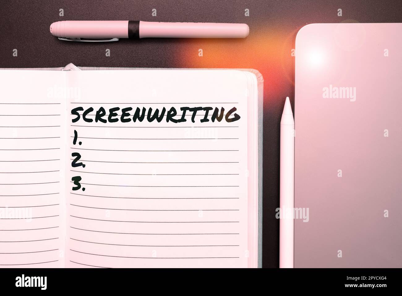 Inspiration showing sign Screenwriting. Business overview the art and ...