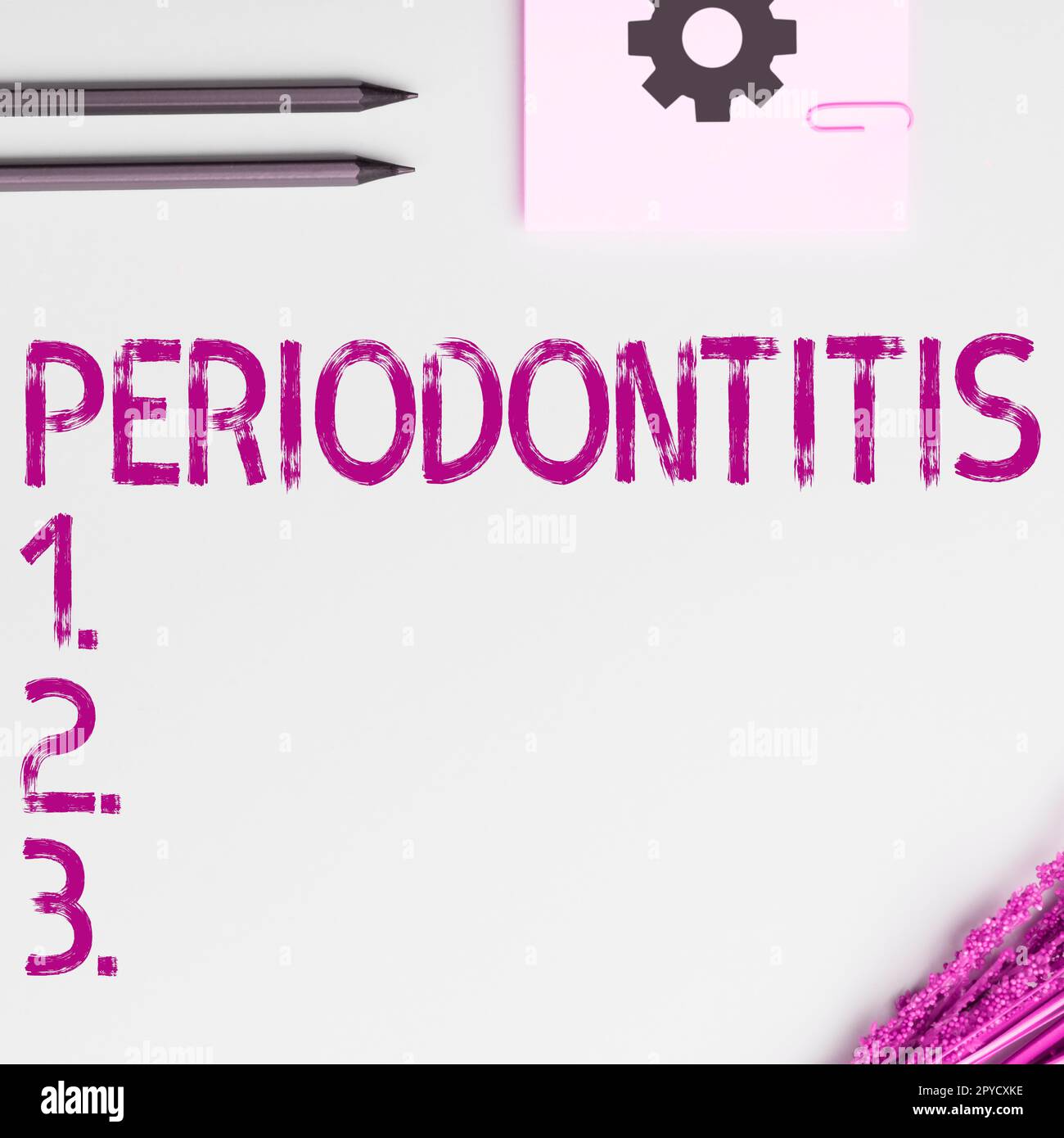 Text showing inspiration Periodontitis. Business concept Swelling of ...