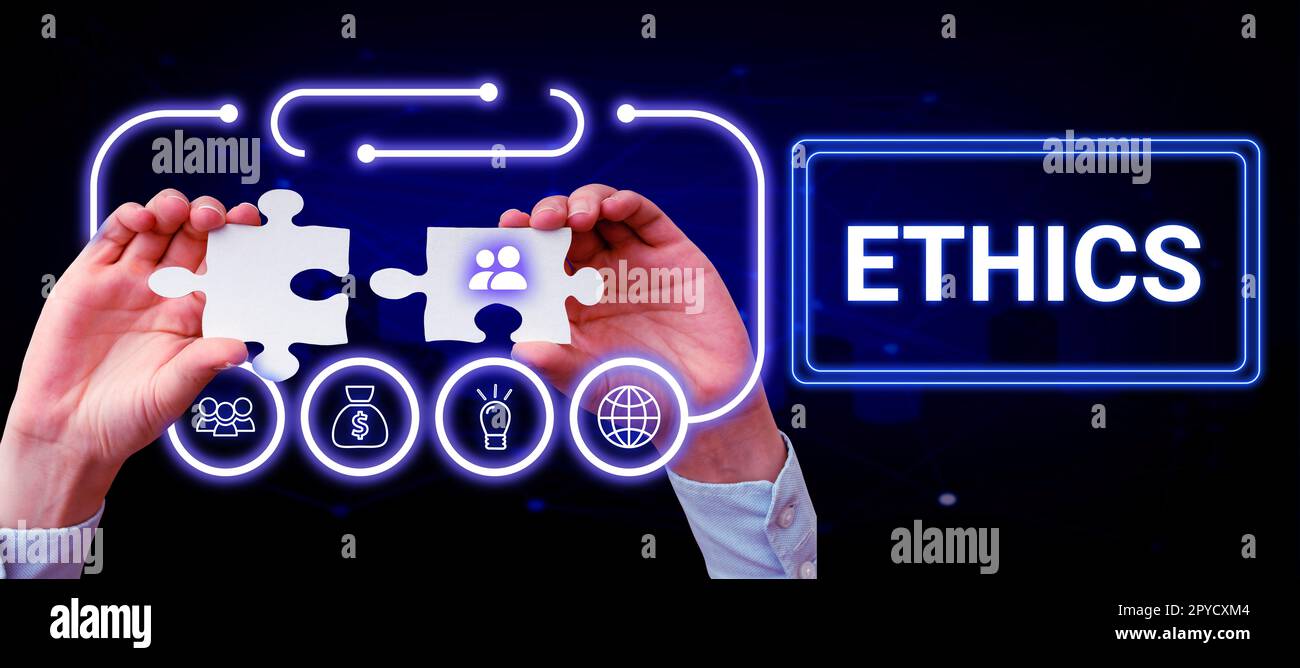 Conceptual display Ethics. Business idea moral principles that govern ... Conceptual display Ethics. Business idea moral principles that govern ...