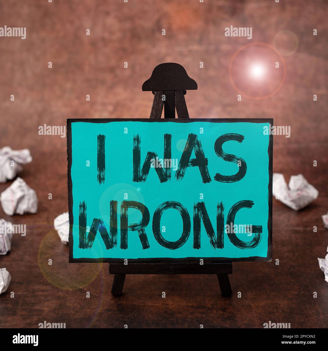 Text sign showing I Was Wrong. Business idea Acceptance of a mistake ...