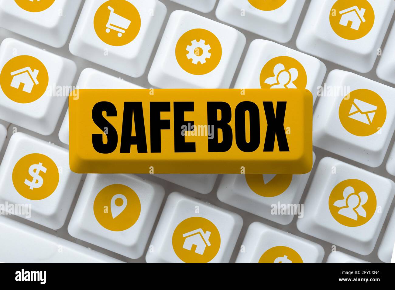 Conceptual display Safe Box. Conceptual photo A small structure where ...