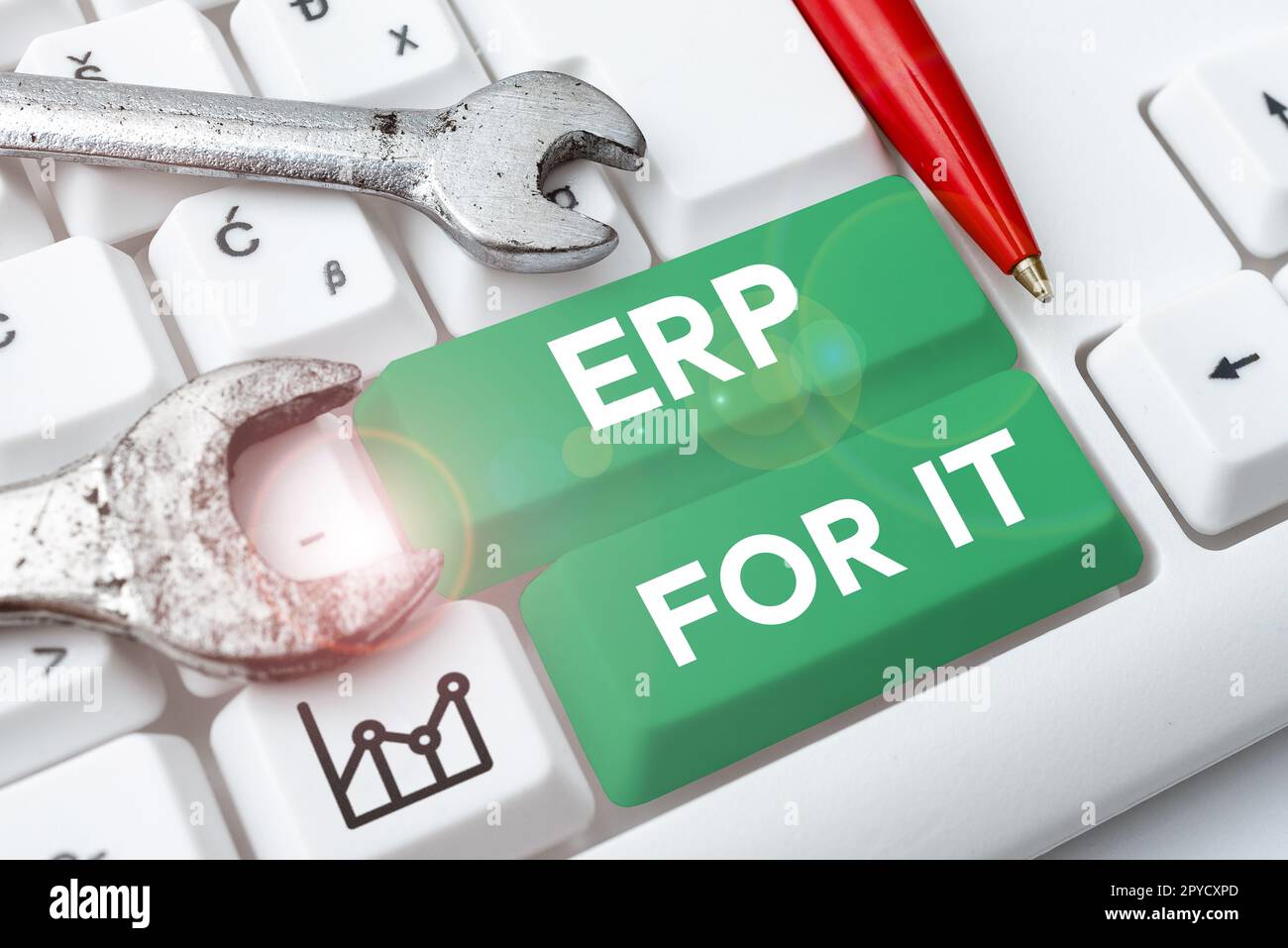 Conceptual caption Erp For It. Business concept Enterprise resource ...