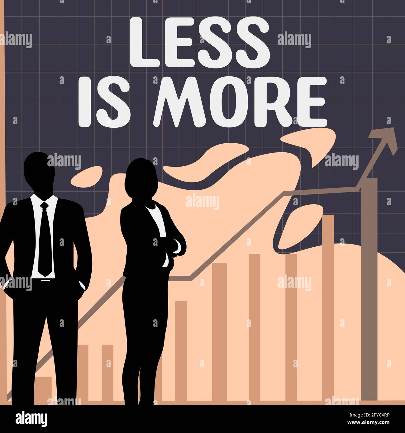 Text caption presenting Less Is More. Business idea Minimalist approach ...