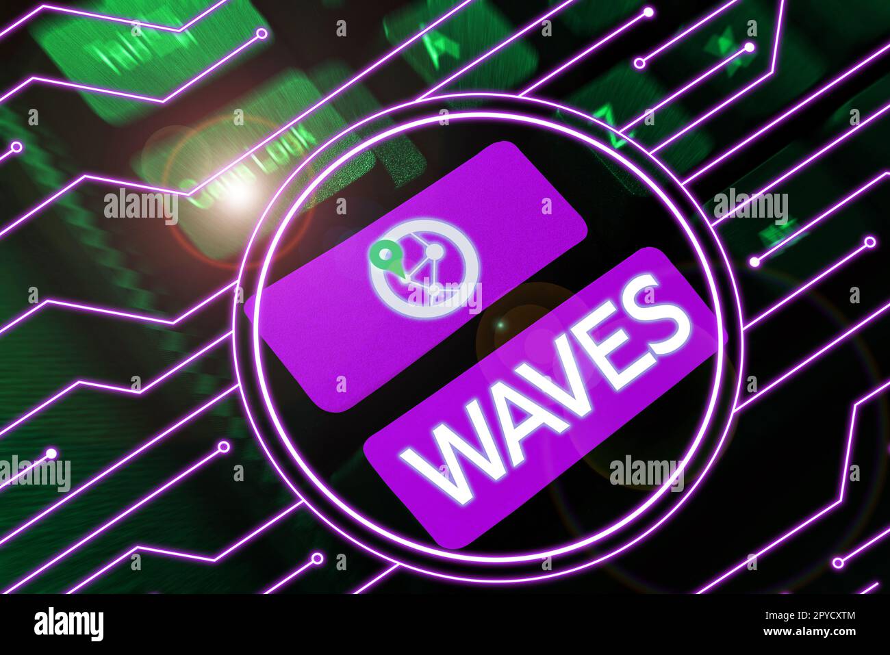 Sign displaying Waves. Conceptual photo move ones hand to and fro in ...