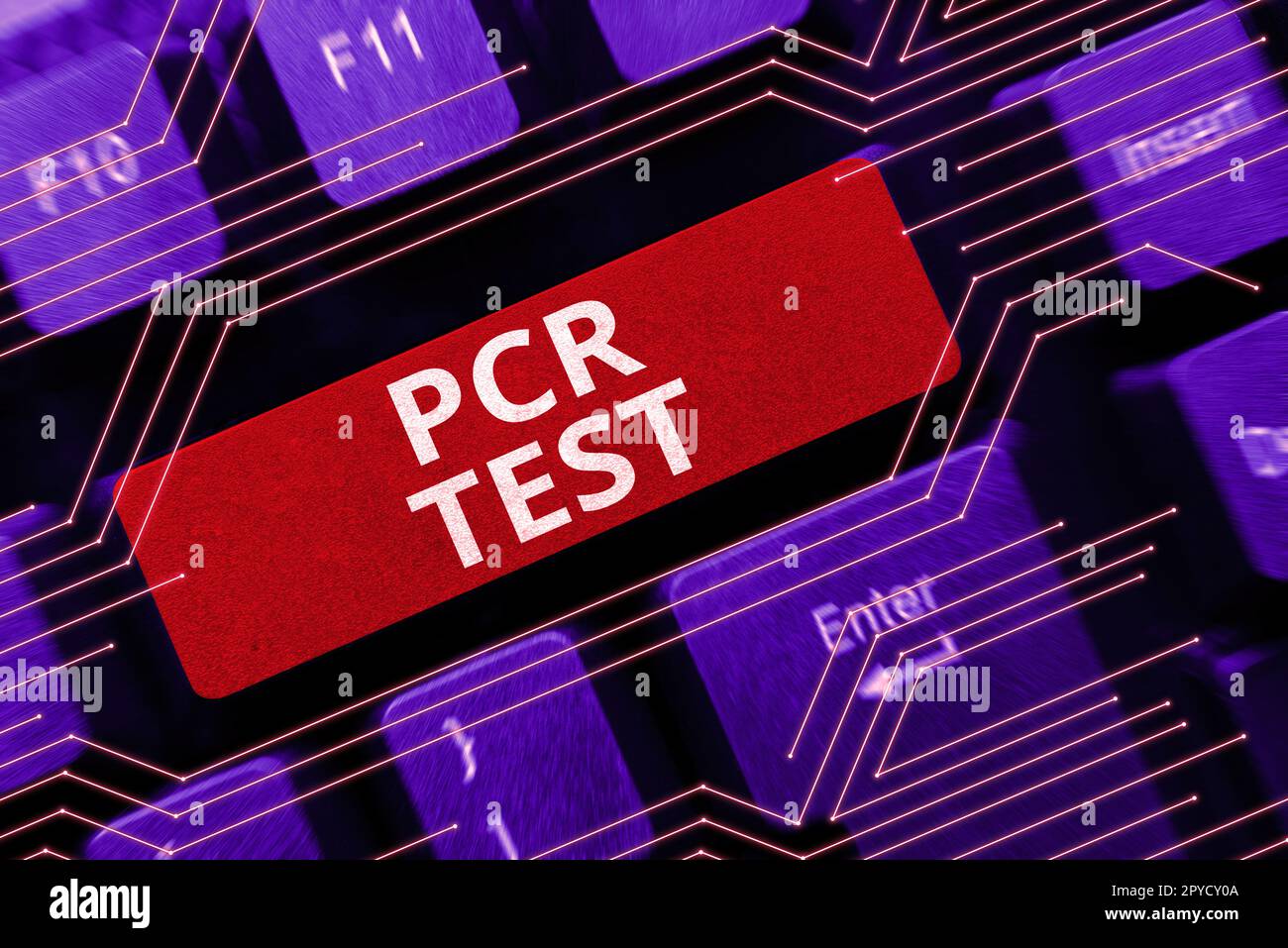 Hand writing sign Pcr Test. Conceptual photo qualitative detection of ...