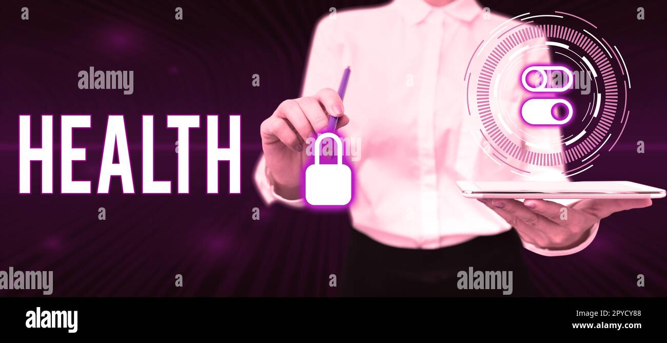 Handwriting text Health. Concept meaning State of being free from ...