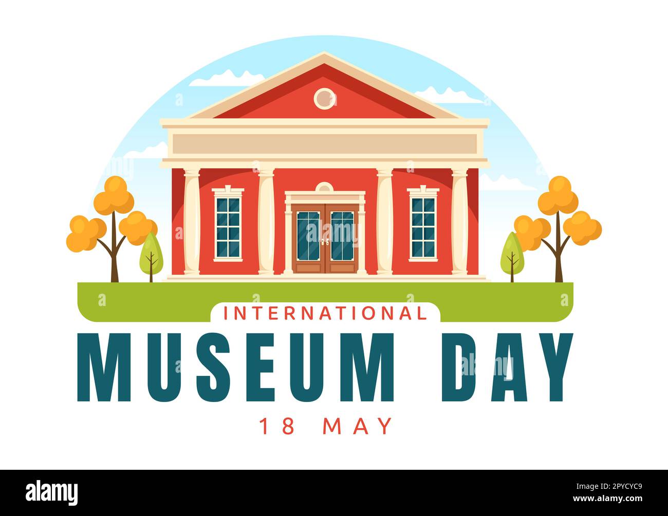 International Museum Day on May 18 Illustration with Building Gallery ...