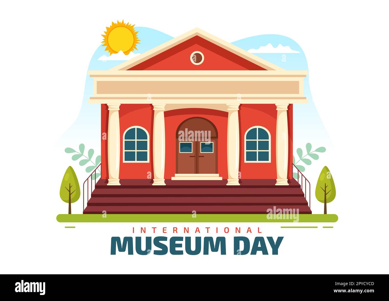 International Museum Day on May 18 Illustration with Building Gallery ...
