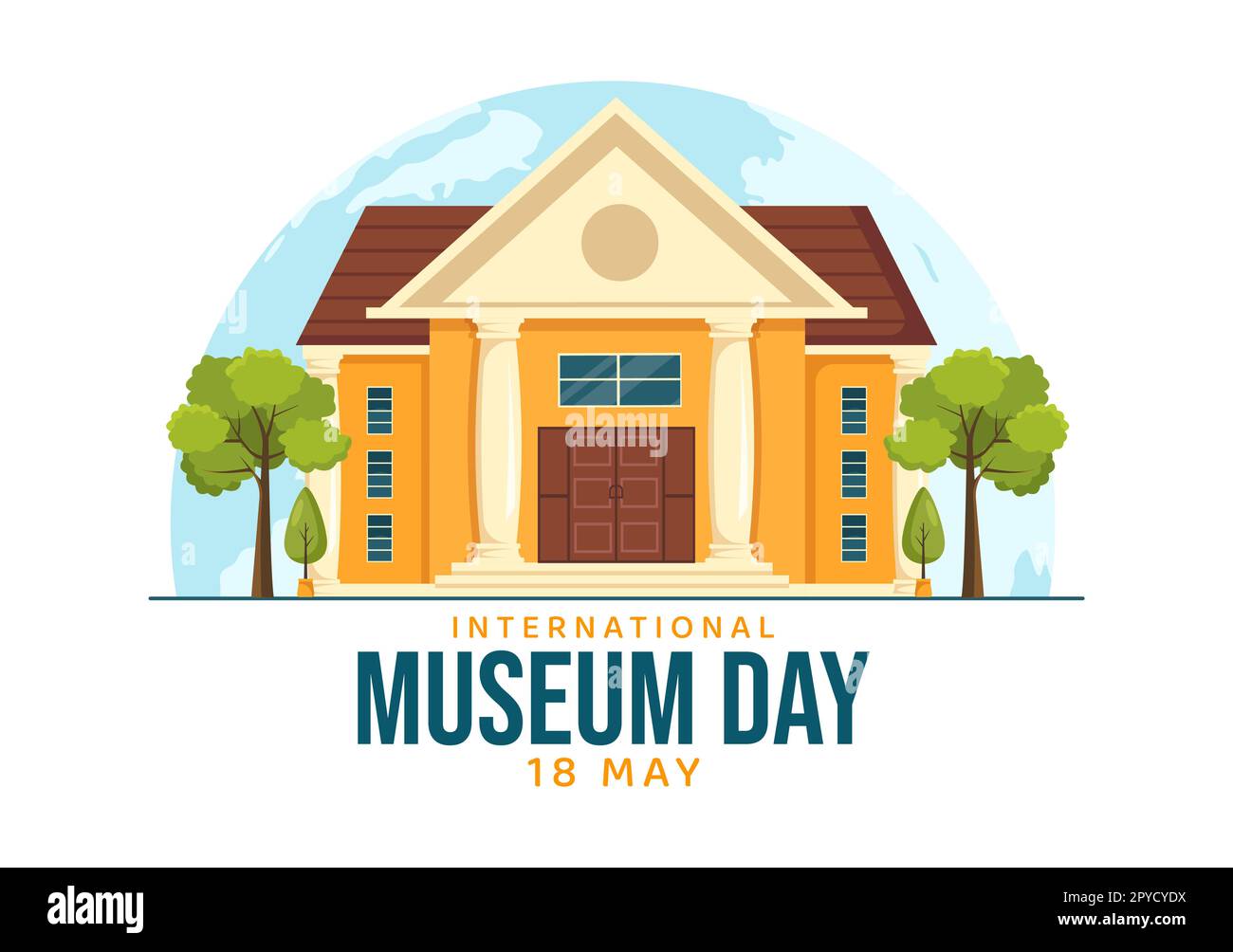 International Museum Day on May 18 Illustration with Building Gallery ...