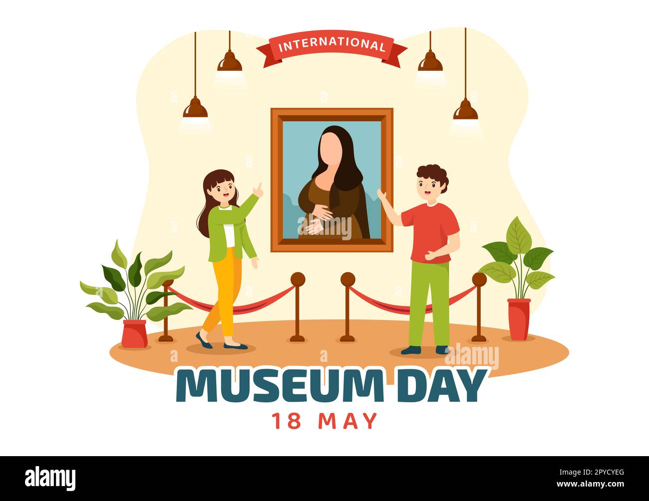 International Museum Day on May 18 Illustration with Building Gallery ...