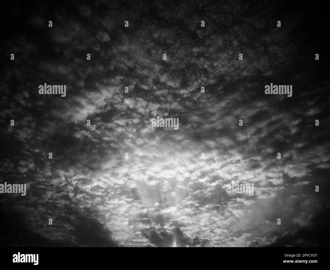 Clouds sky evening sun Black and White Stock Photos & Images - Alamy