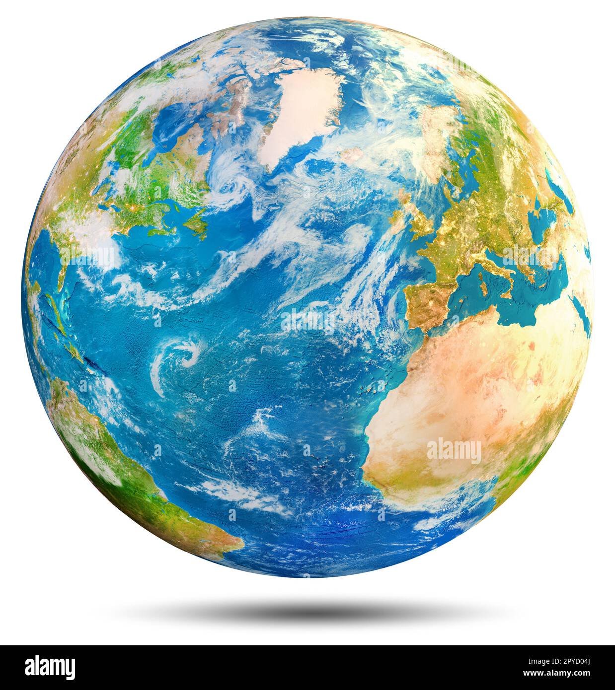 Planet Earth - Atlantic. Elements of this image furnished by NASA. 3d ...