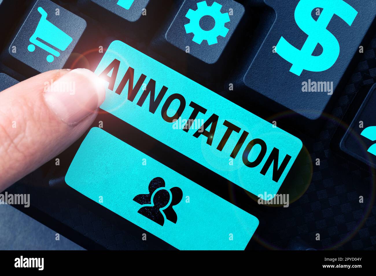 Text sign showing Annotation. Business overview note added by way of comment or explanation ...