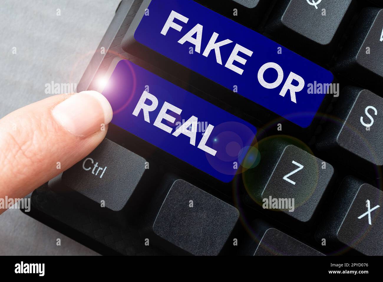 Text sign showing Fake Or Real. Business showcase difference between ...