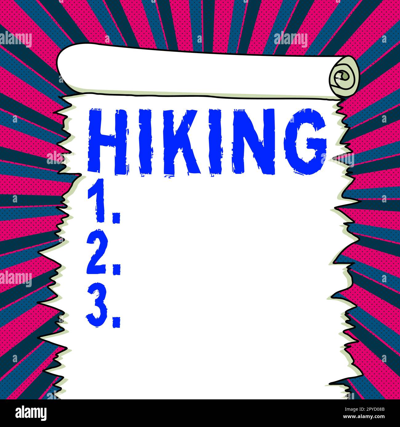 Hand writing sign Hiking. Business concept walk for long distance ...