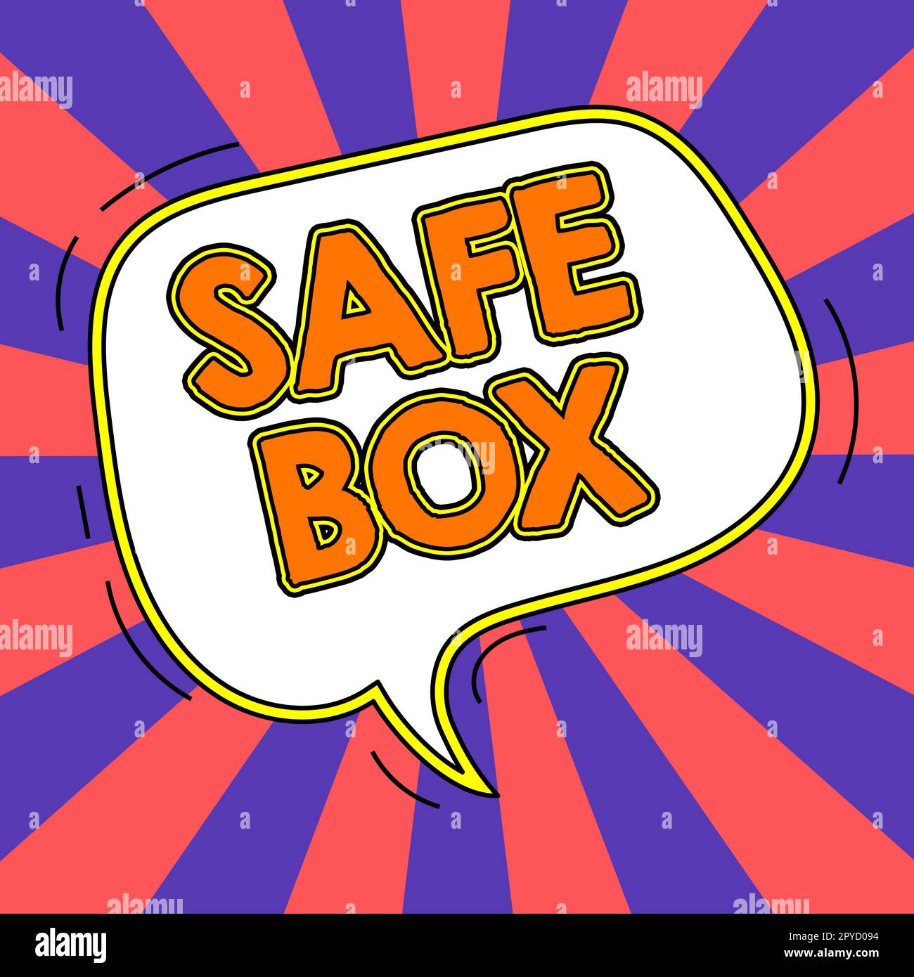 Sign displaying Safe Box. Business approach A small structure where you ...