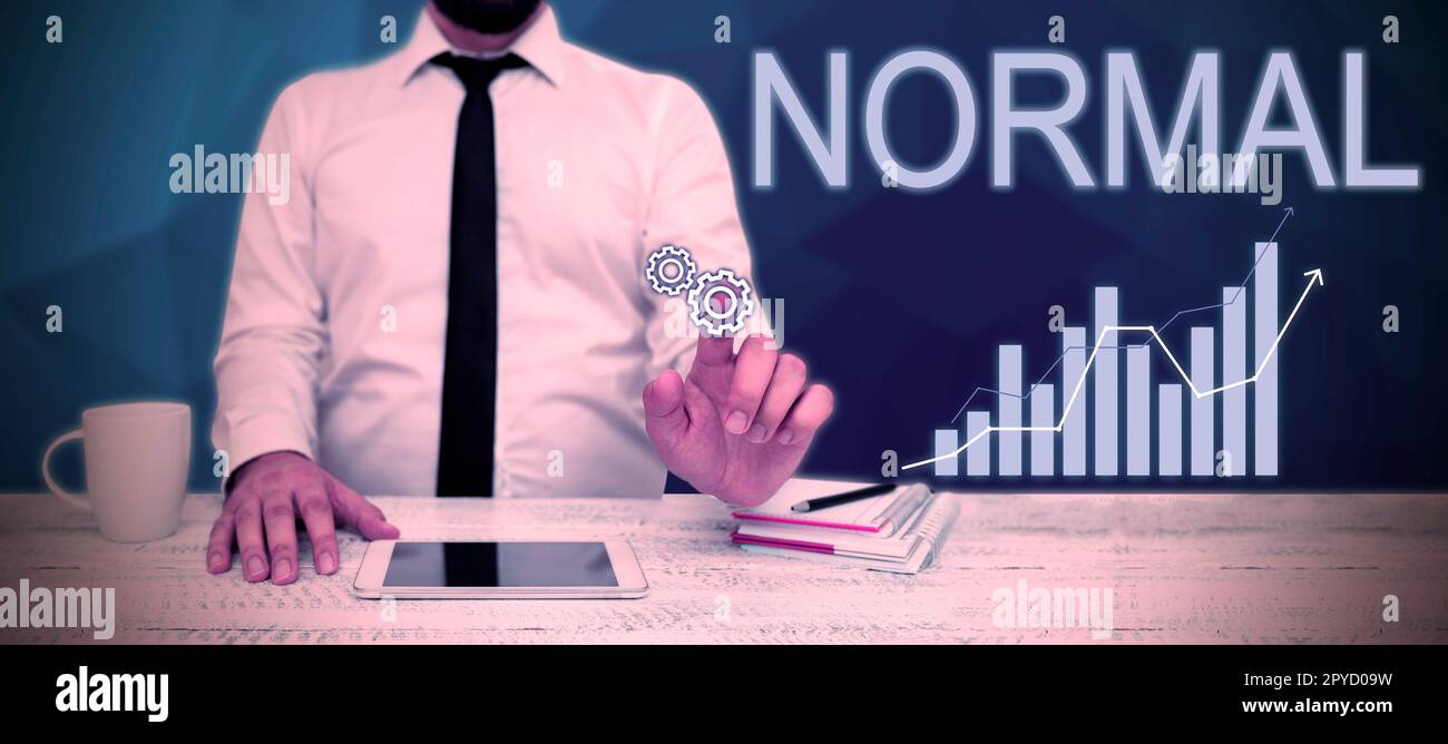 Writing displaying text Normal. Business idea system of public needs ...