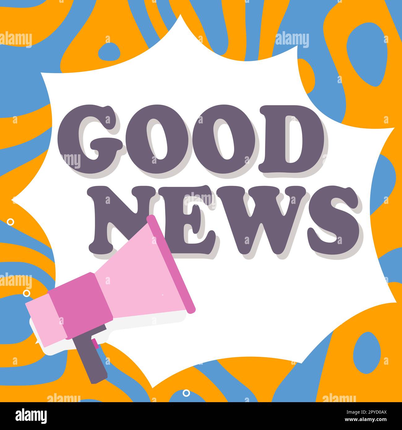 Text caption presenting Good News. Internet Concept Someone or ...