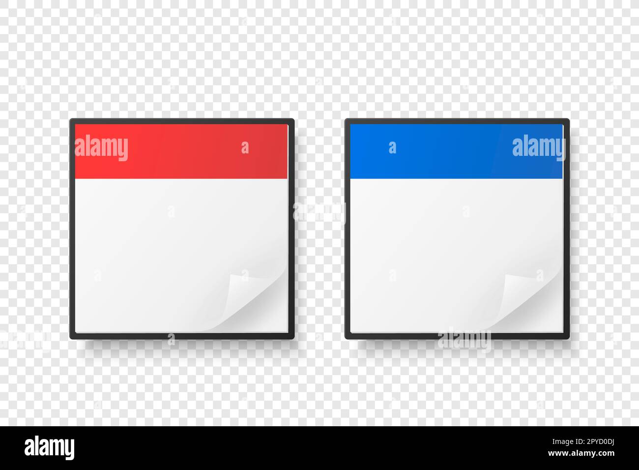 Vector 3d Realistic Paper Classic Simple Minimalistic Red and Blue ...