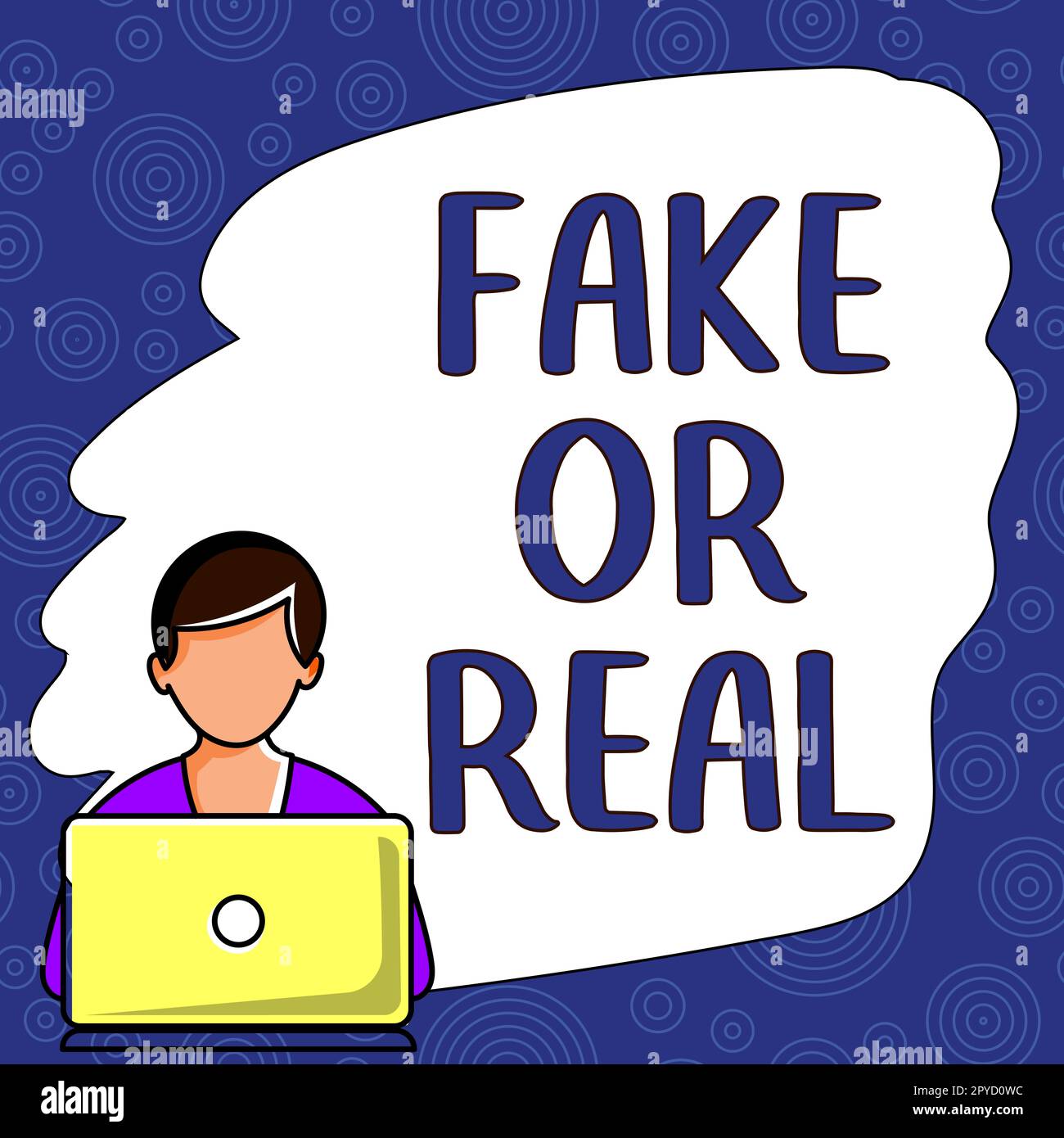 Text sign showing Fake Or Real. Business concept difference between ...