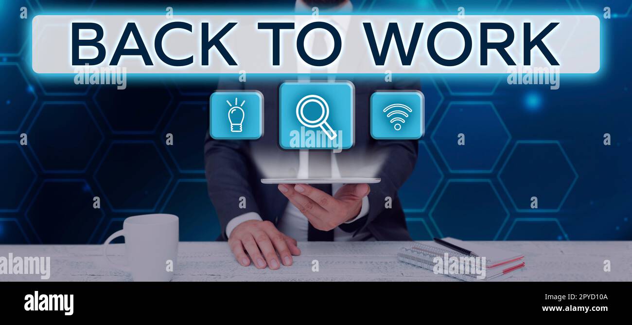 Employee welcome back sign hi-res stock photography and images - Alamy
