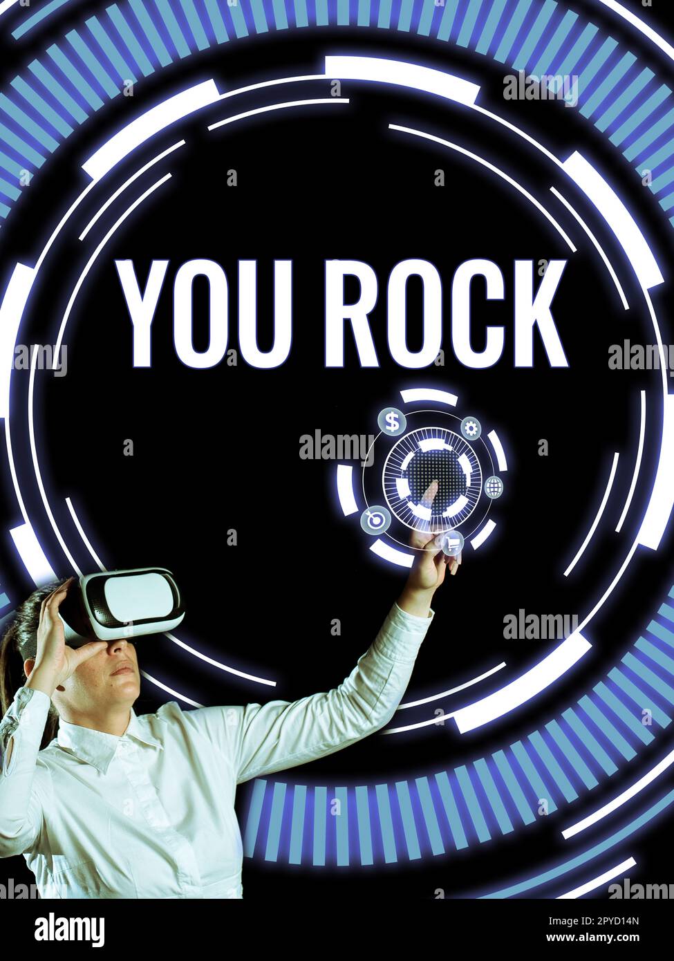 Text caption presenting You Rock. Conceptual photo slang phrase of ...