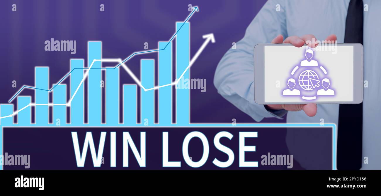 Inspiration showing sign Win Lose. Business idea Compare possibilities ...