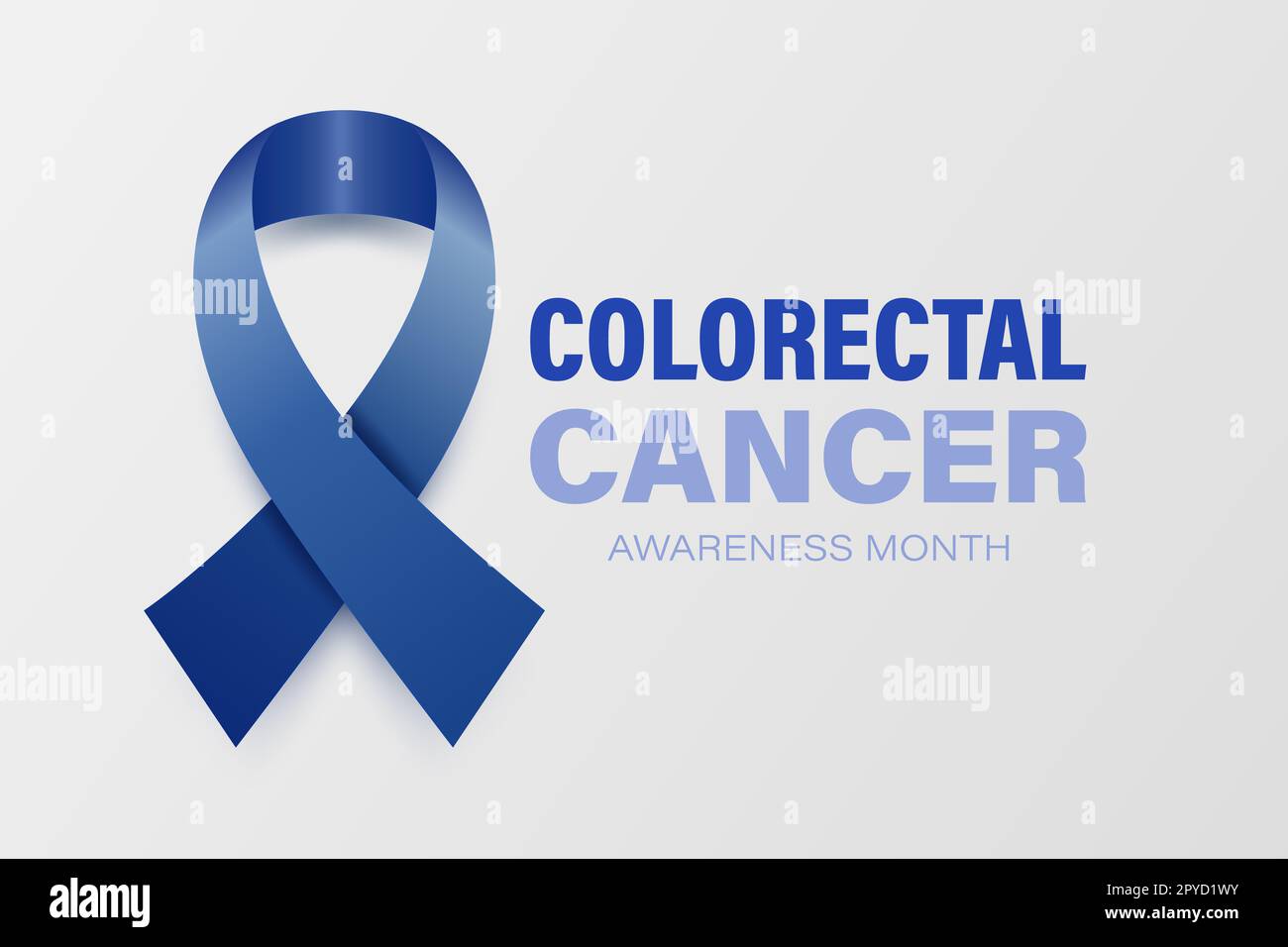 Colorectal Cancer Banner, Card, Placard with Vector 3d Realistic Dark ...