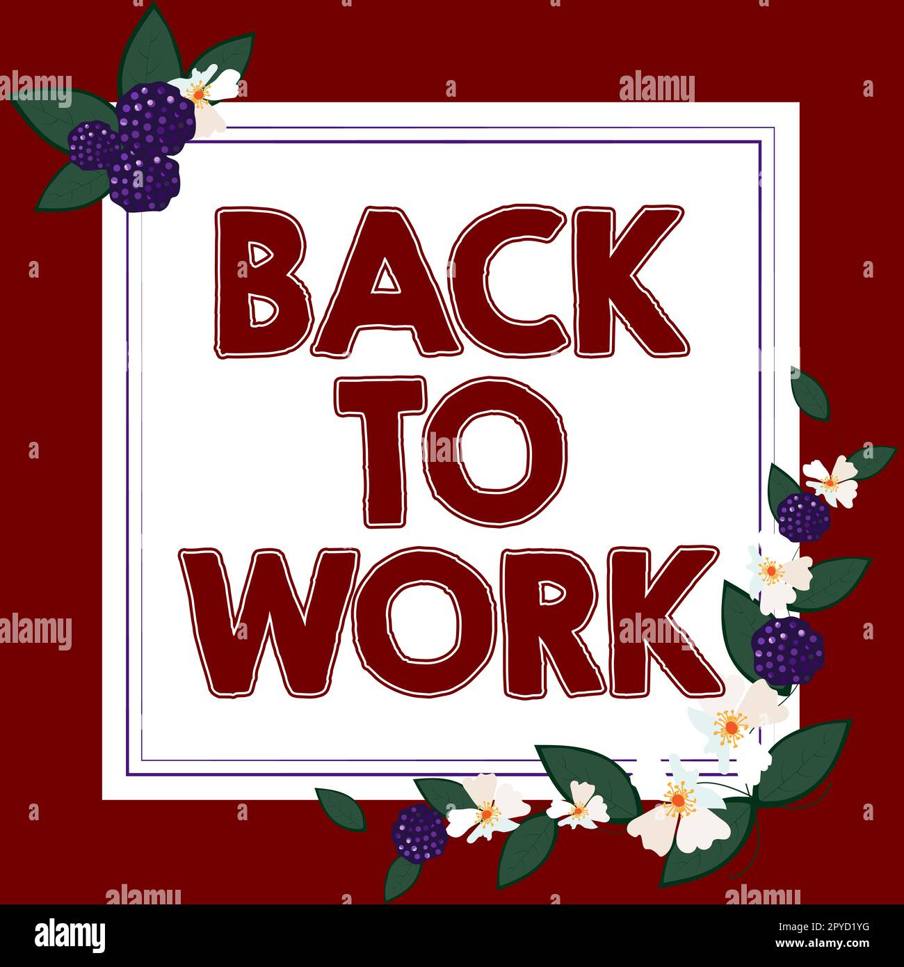 Writing displaying text Back To Work. Business concept Returning to job ...