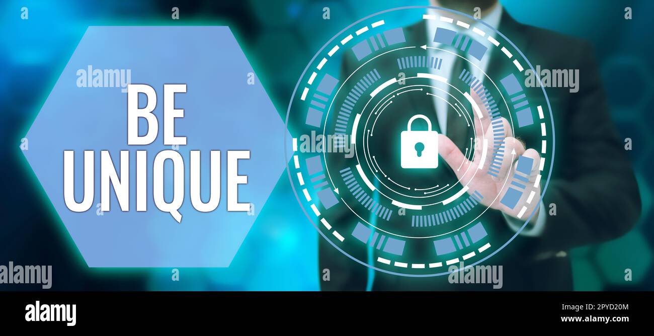 Conceptual caption Be Unique. Internet Concept being the only one of ...