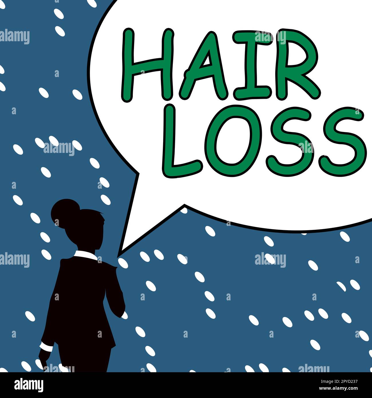 Hand writing sign Hair Loss. Conceptual photo Loss of human hair from ...