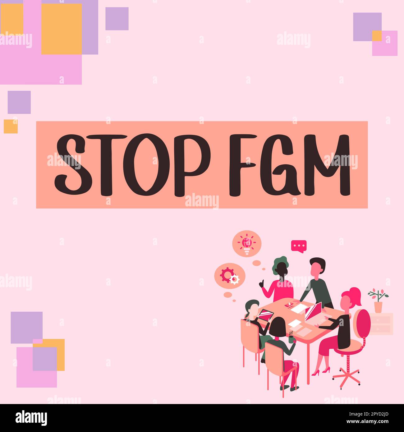 Conceptual display Stop Fgm. Conceptual photo Put an end on female ...