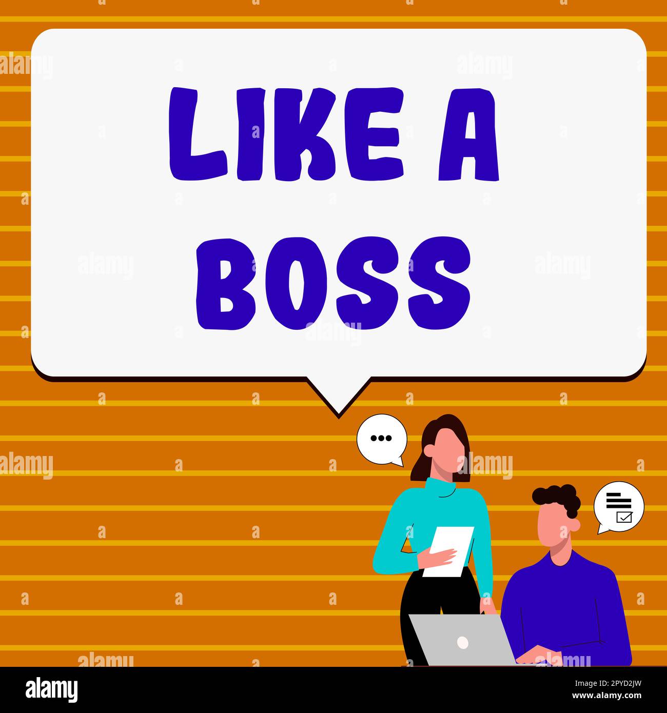 Hand writing sign Like A Boss. Business concept Acting as if you are ...