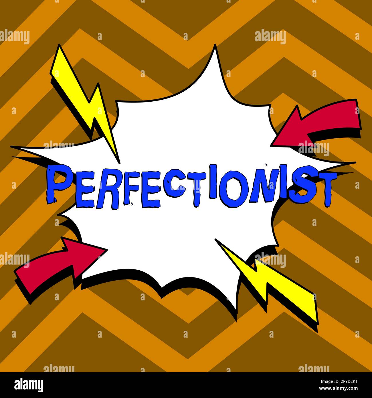 Conceptual caption Perfectionist. Word for Person who refuses to accept ...