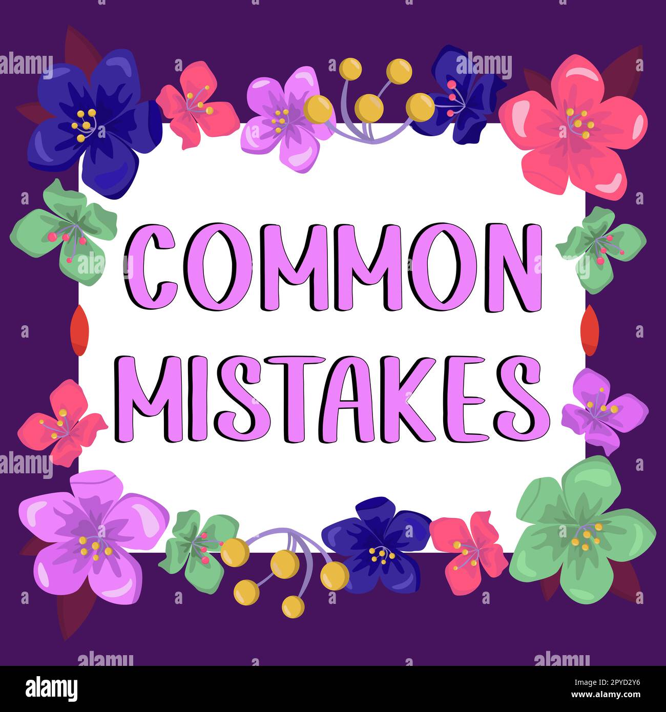 Sign displaying Common Mistakes. Business approach actions that are ...