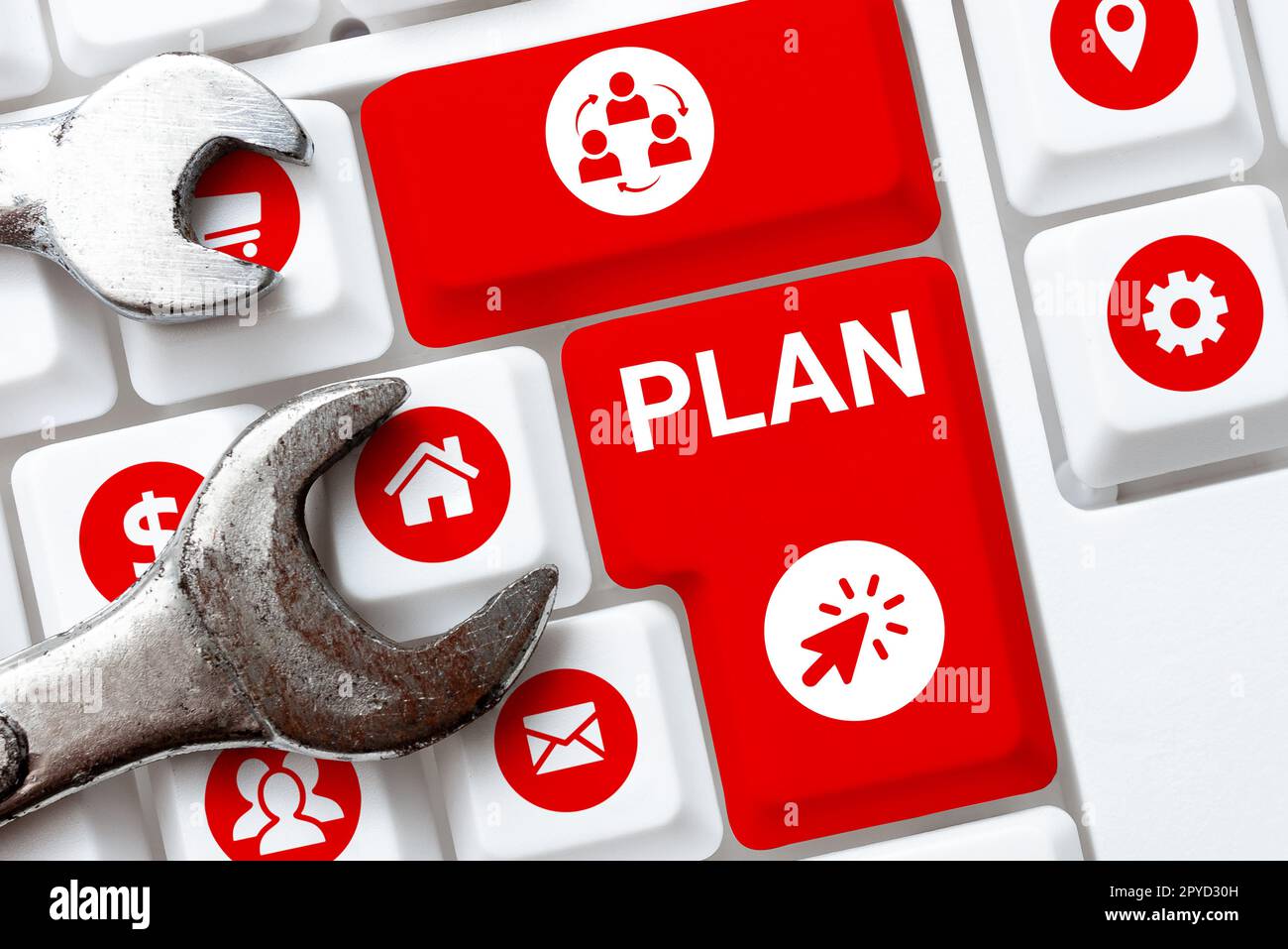 Sign displaying Plan. Word for Start of a detailed proposal of doing or ...