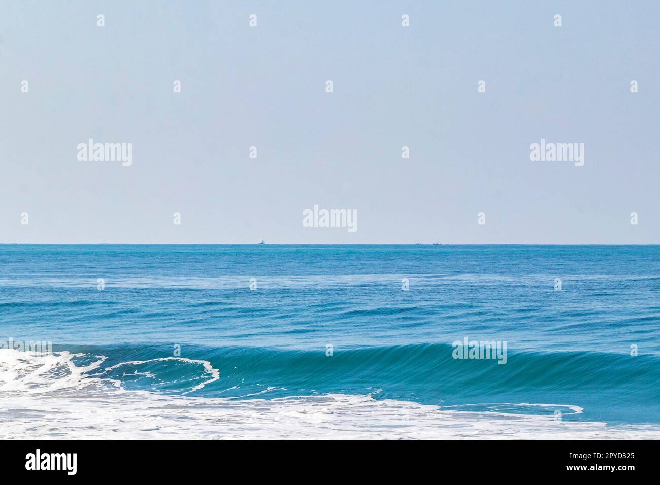 Extremely huge big surfer waves at beach Puerto Escondido Mexico Stock ...