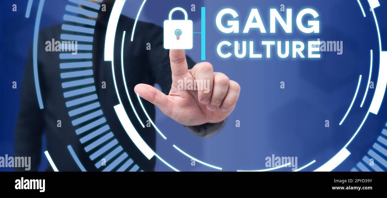 Text sign showing Gang Culture. Business showcase particular ...