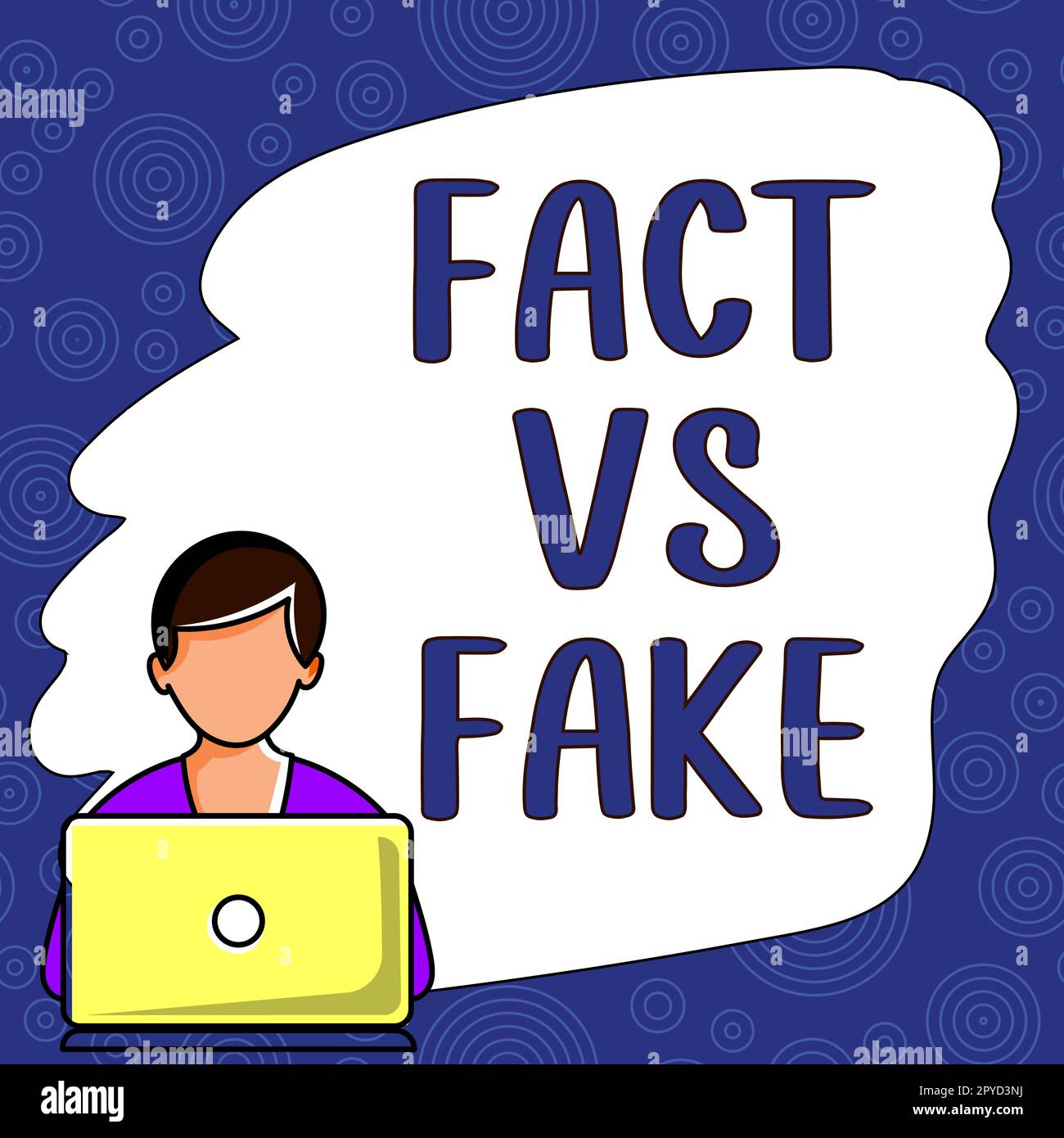 Hand writing sign Fact Vs Fake. Business showcase Is it true or is ...