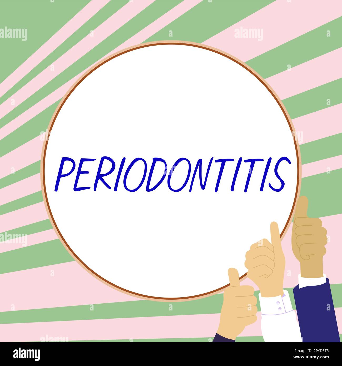 Text showing inspiration Periodontitis. Business concept Swelling of ...