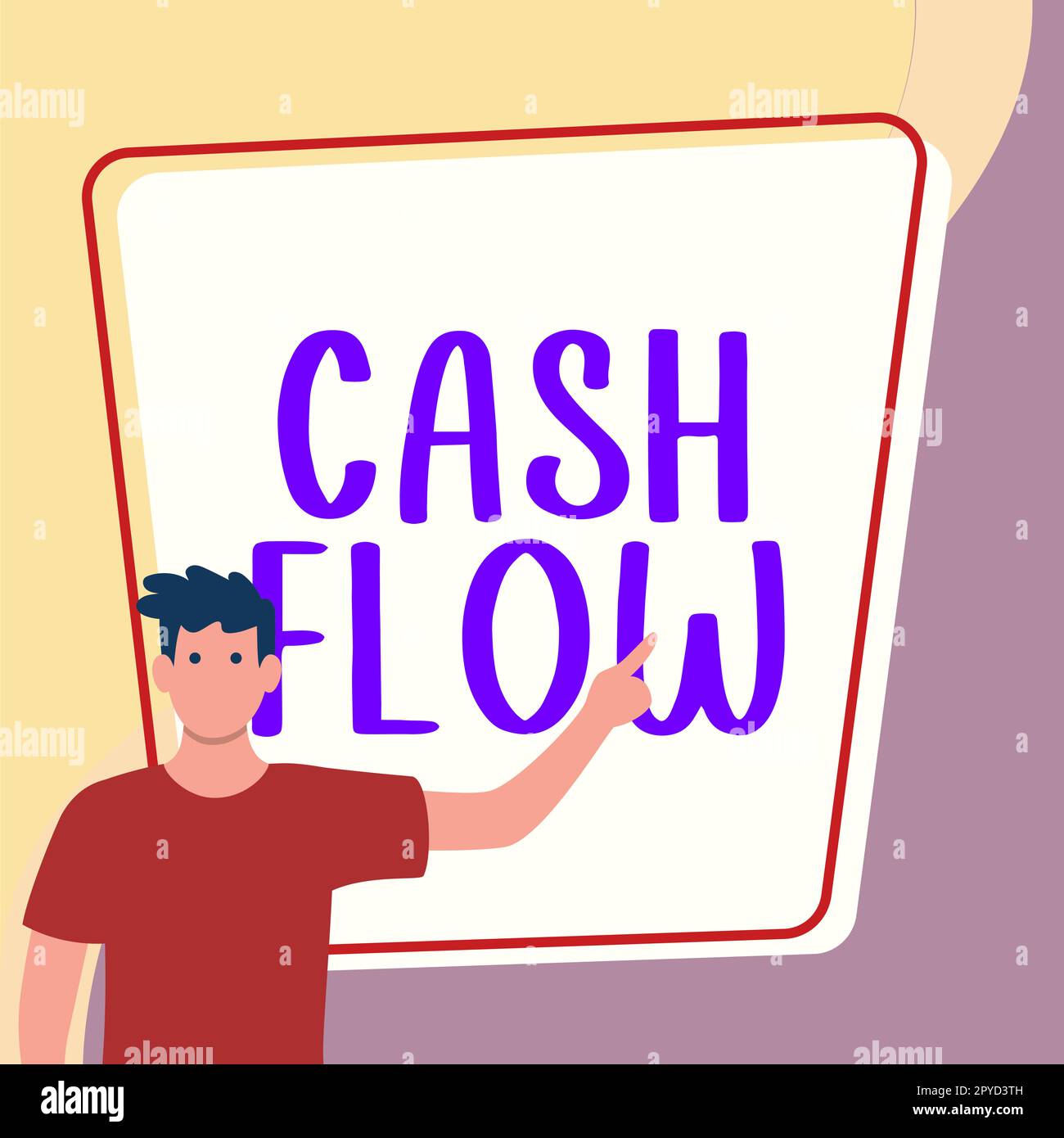 Hand writing sign Cash Flow. Business concept Movement of the money in ...