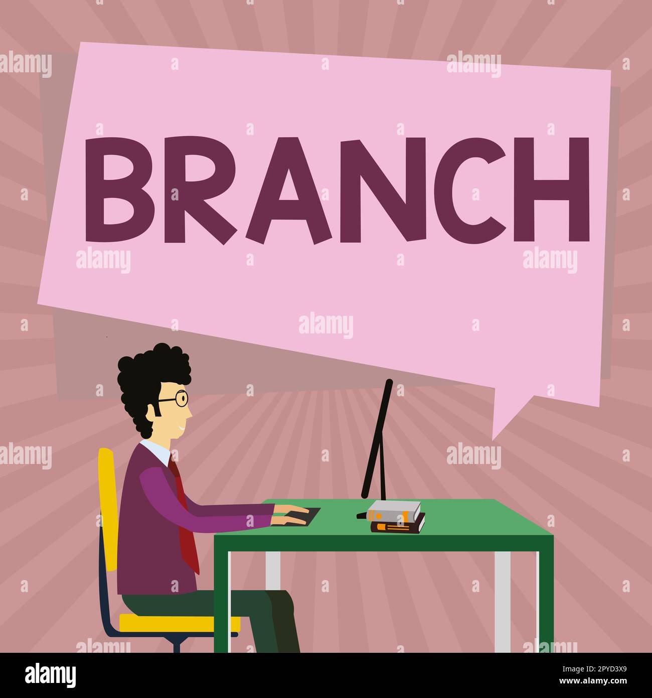 Hand writing sign Branch. Business approach a part of a tree which ...